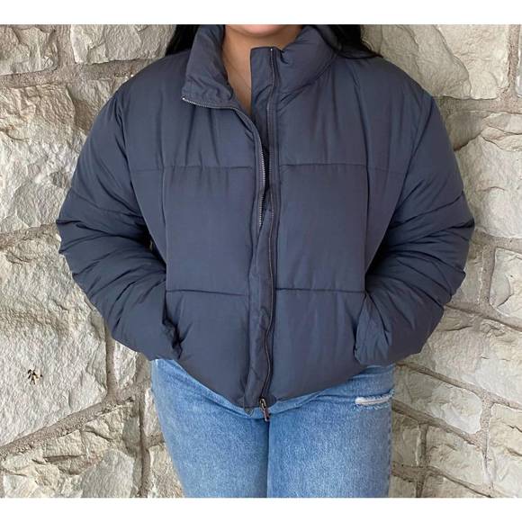 HYFVE | Jackets & Coats | New Hyfve Notch Collar Puffer Jacket In Slate ...